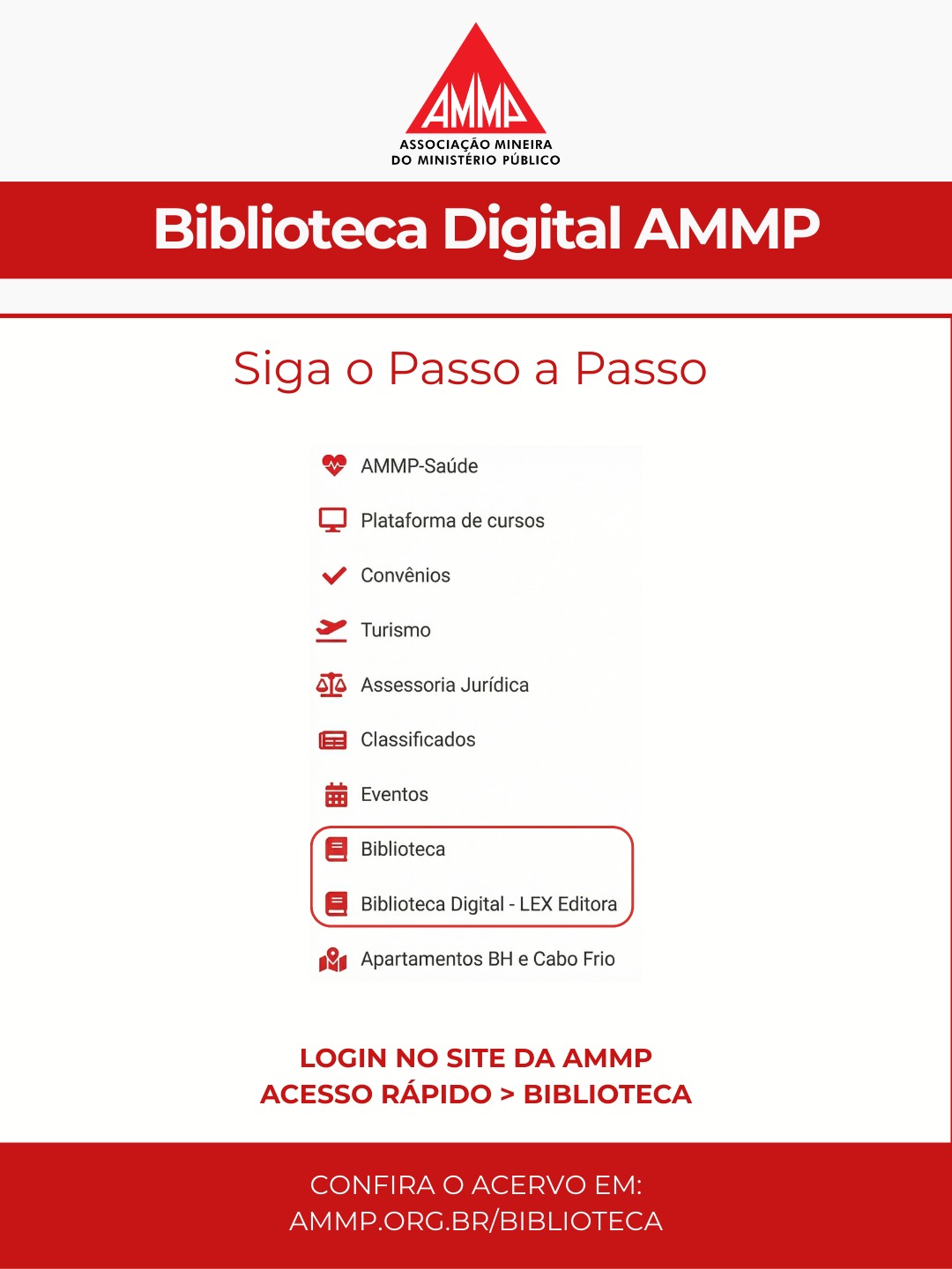 Passo a passo da Biblioteca Digital - AMMP